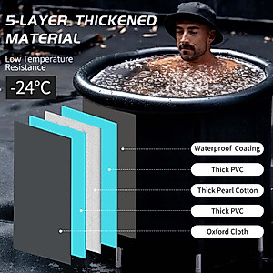 Ice Bath Tub for Athletes, 99 Gal 8-Leg Cold Plunge Tub for Recovery, Portable Ice Plunge Bathtub for Adult, Ice Tub Outdoor for Cold Water Therapy