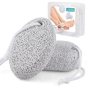 Natural Pumice Stone for Feet 2 PCS, PHOGARY Lava Pedicure Tools Hard Skin Callus Remover for Feet and Hands - Natural Foot File Exfoliation to Remove Dead Skin
