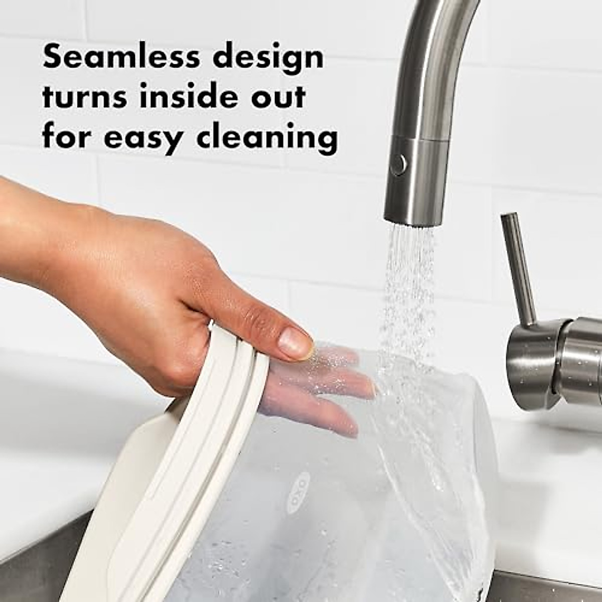 OXO Good Grips Silicone Reusable Bag – Gallon Bag (128 oz) - Oat