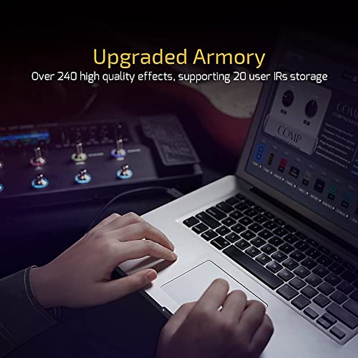 VALETON GP-200 Multi-Effects Guitar/Bass Pedal with Expression, FX Loop, MIDI, Amp Modeling, IR Cab Simulation, Stereo, USB Interface