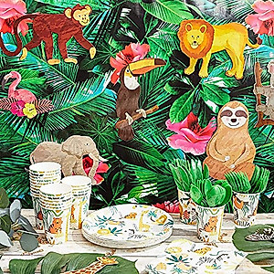 Jungle Animal Safari Paper Cutouts for Home and Party Decor (12-Count)