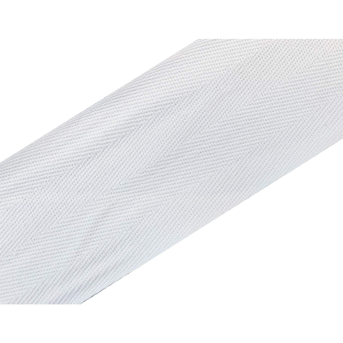 Mandala Crafts White Twill Tape 2 Inches Cotton Webbing Strap - 50 Yds White Cotton Ribbon Herringbone Tape - Cotton Bias Tape for Sewing Seam Binding