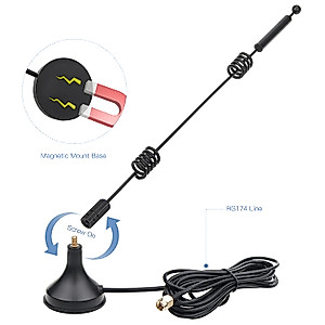 Tecreddy Wireless Camera Antenna WiFi Antenna 4-Pack Dual Band 2.4GHz 5GHz 5.8GHz 9dBi Magnetic Base MIMO RP-SMA Male Antenna for WiFi Router Wireless Network Card USB Adapter Security IP Camera