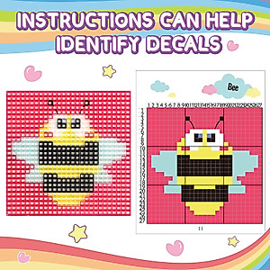 Caydo 8-in-1 Cross Stitch Kit for Beginners Kids, Includes 8 PCS Plastic Canvas with Pre-Patterns, 13 Colors Threads, Instructions, Embroidery Needles for Beginners Sewing