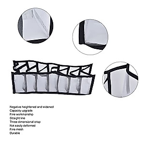 Orenic Mesh Bras Storage Box, Multi Purpose Foldable Drawer Divider for Underwear, Bras, Socks, Jeans, Panties, Leggings, T-Shirts, Foldable Compartment Storage Box Drawer Organizer(7cells)