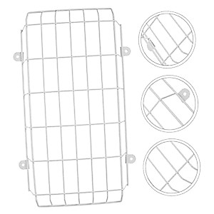 PAMINGONO 2pcs School Evacuation Sign Exit Sign Wall Covers Safety Sign Wire Guard Wire Exit Sign Cage Emergency Signal Damage Stopper Exit Sign Wire Guard Exit Light Protector Iron White