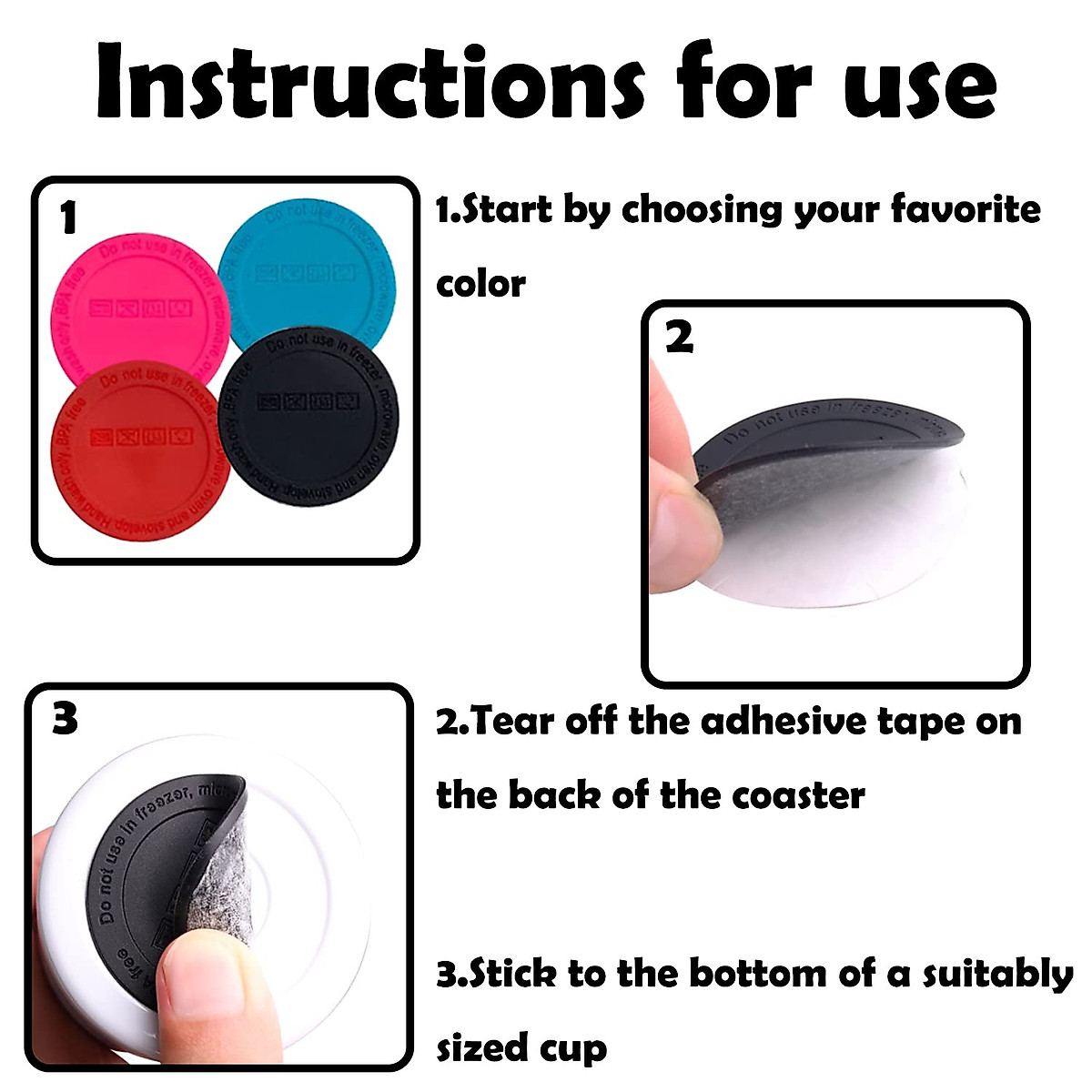 TOUNALKER 36Pcs Rubber Bottoms for Sublimation Tumblers, Protective Anti-Slip Silicone Bottom with Strong Adhesive, Colorful Rubber Bottom for Wine Tumblers Skinny Tumblers Mason Jar, 2.2 Inches