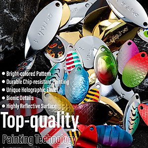 Dr.Fish 1410 Pieces Spinner Making Kit with Tackle Box Walleye Rig Lure Making Supplies Spinner Blades Lure Bodies Rig Floats Spinnerbait Shafts Freshwater Bass Fishing Materials