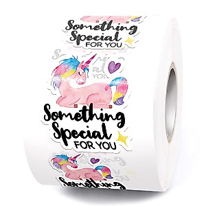 muminglong Cute Unicorn Something Special for You Small Business Stickers,Thank You Stickers,Happy Mail Stickers,Handmade Stickers,Small Shop Sticker,Package Stickers for Small Business, 500 PCS