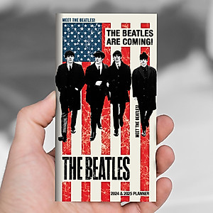 TF PUBLISHING 2024-2025 The Beatles 2-Year Small Monthly Pocket Planner | 2-Page Large Calendar Grid and Lined Notes Section in Back | Monthly Day Planner for Purse | 3.5" x 6.5"
