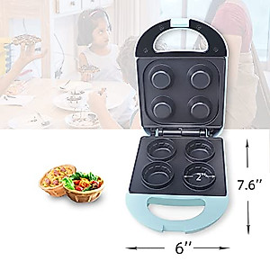 Aoruru Mini Waffle Bowl Maker 4 Belgium Waffle Bowls