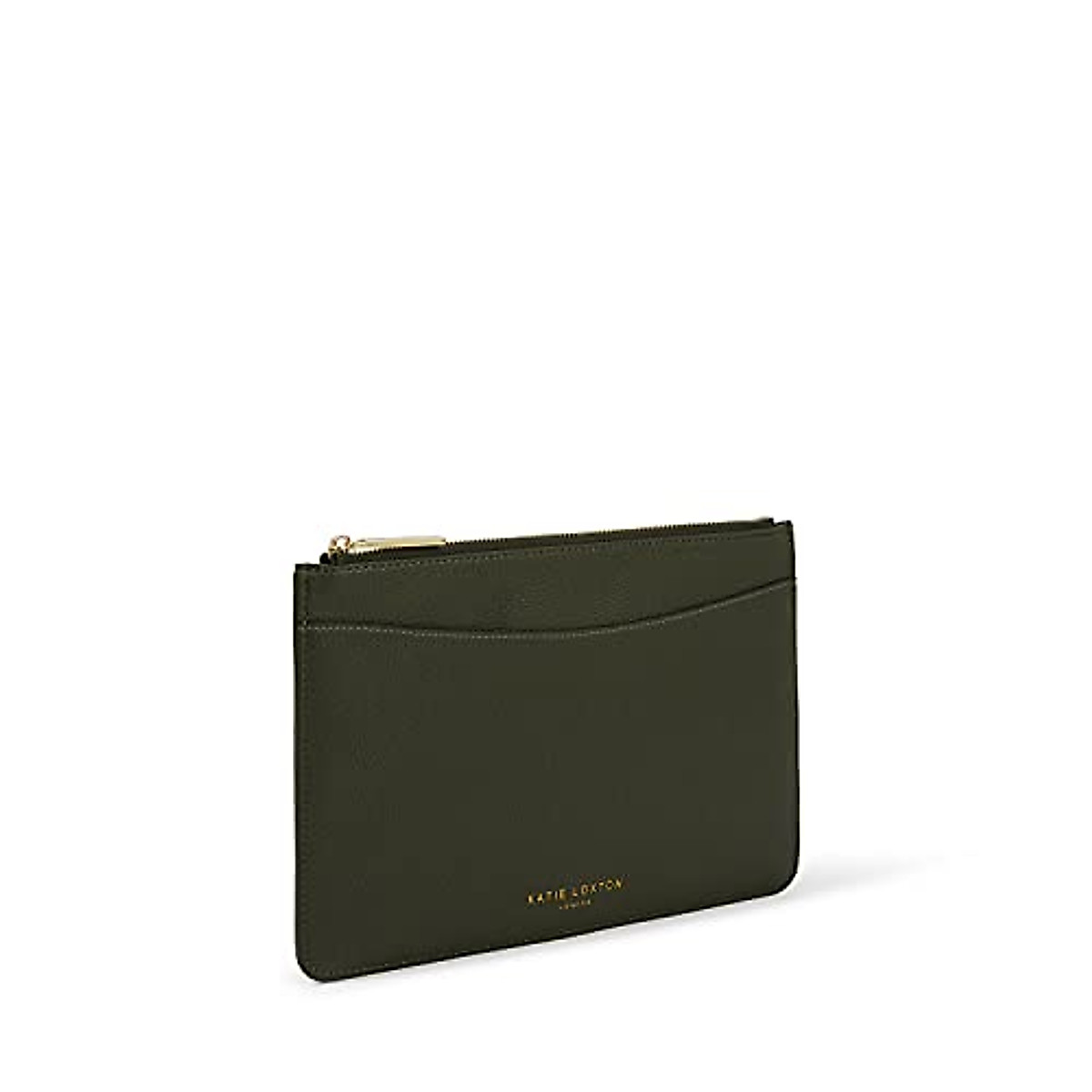 KATIE LOXTON Cara Womens Medium Vegan Leather Slip Pocket Clutch Handbag Pouch Khaki Green