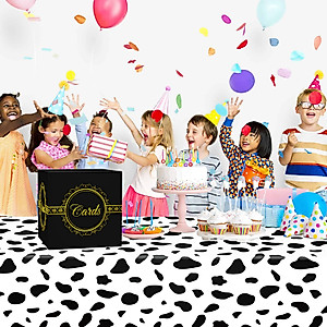 WNINK Black Card Box with Gold Foil Design, Gift Cards Receiving Box for Birthdays Party, Wedding Receptions, Bridal & Baby Showers, Graduations, Retirements, Anniversaries