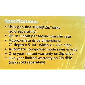 Iomega 10919 Zip 100 Drive (Parallel Port)