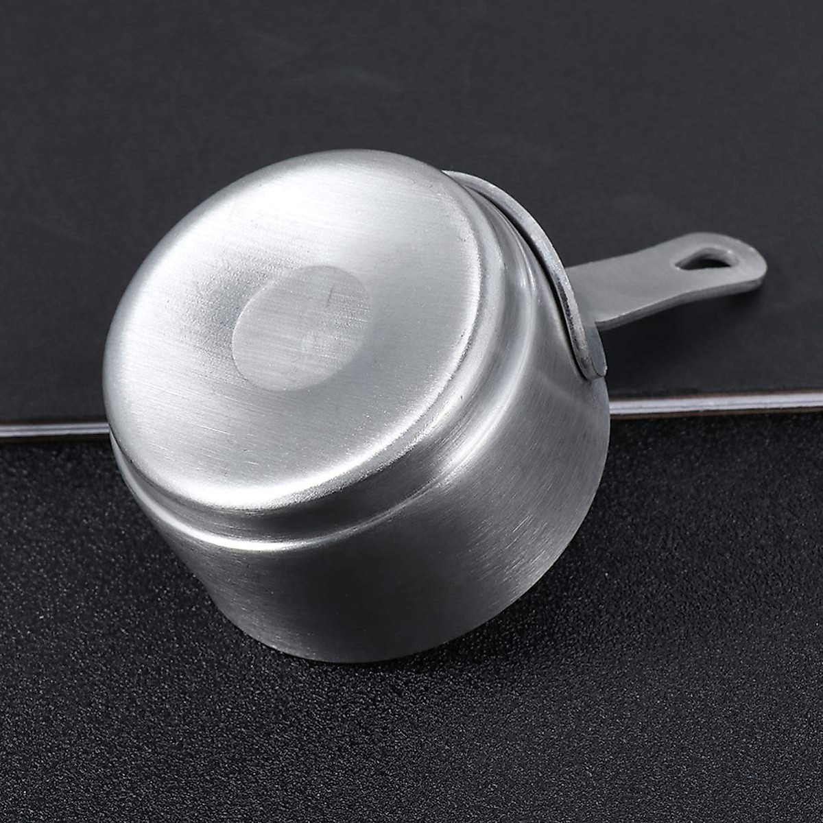 Hemoton Mini Saucepan Butter Milk Cheese Melting Pot Pan Small Heating Pot Cookware with Handle for Home Kitchen Restaurant Size S 9.5x5.3x5cm