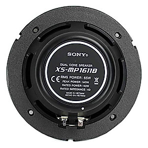 Sony 4 XS-MP1611b 6.5" 280 Watt Dual Cone Marine Speakers Stereo Black XSMP1611