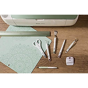 Cricut Metal Ruler - Safety Cutting Ruler for Use with Rotary Cutters, Cricut TrueControl knife, Xacto knife - Great For Quilting, Scrapbooking, Crafting and Paper Cutting - 18", [Mint]