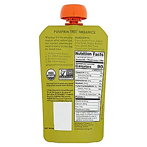 Pumpkin Tree Peter Rabbit Organics, Banana, Mango, and Kale, 4 Squeeze Pouch, Mango, Broccoli & Kale, 4.4 Ounce (Pack of 10)