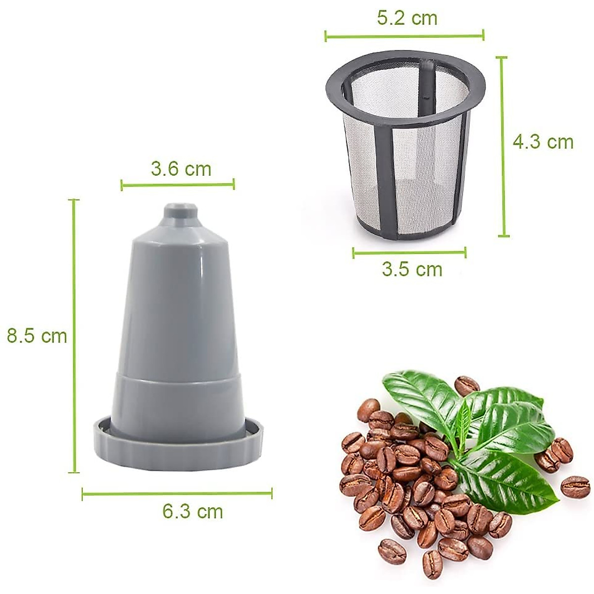 WOTOW Reusable Coffee Filter Set for K Cups Replacement Filter for Keurig My style Filter Housing Fits B30 B40 B50 B60 B70 Series