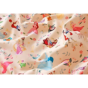 Disney Cotton Fabric by The Yard Princess Character Fabric 110cm Wide Princess Friends