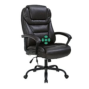 Big and Tall 500lbs Office Chair, Ergonomic Desk Chair,Wide Seat PU Leather Executive Chair with Lumbar Support,High Back Computer Chair,Swivel Task Chair for Heavy People Women,Brown