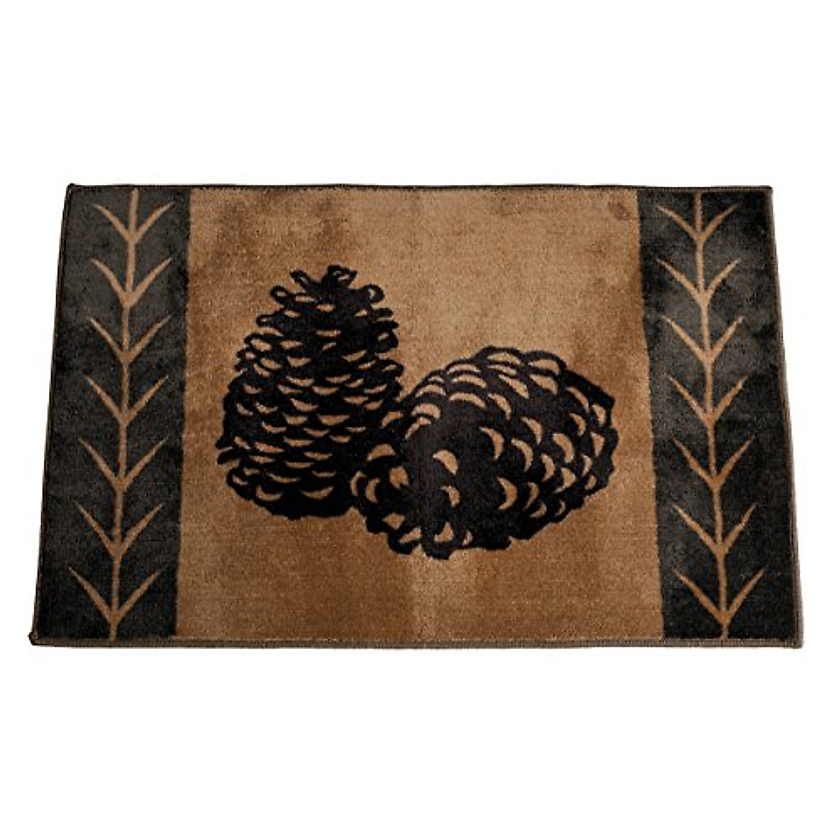 HiEnd Accents Pine Cone Kitchen and Bath Lodge Rug, 24 by 36-Inch
