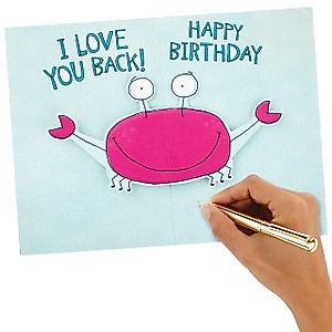 Hallmark Birthday Card for Mom (Pop Up Crab)