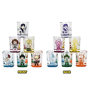 JUST FUNKY My Hero Academia 2-Ounce Square Shot Glass Blind Pack | One Random