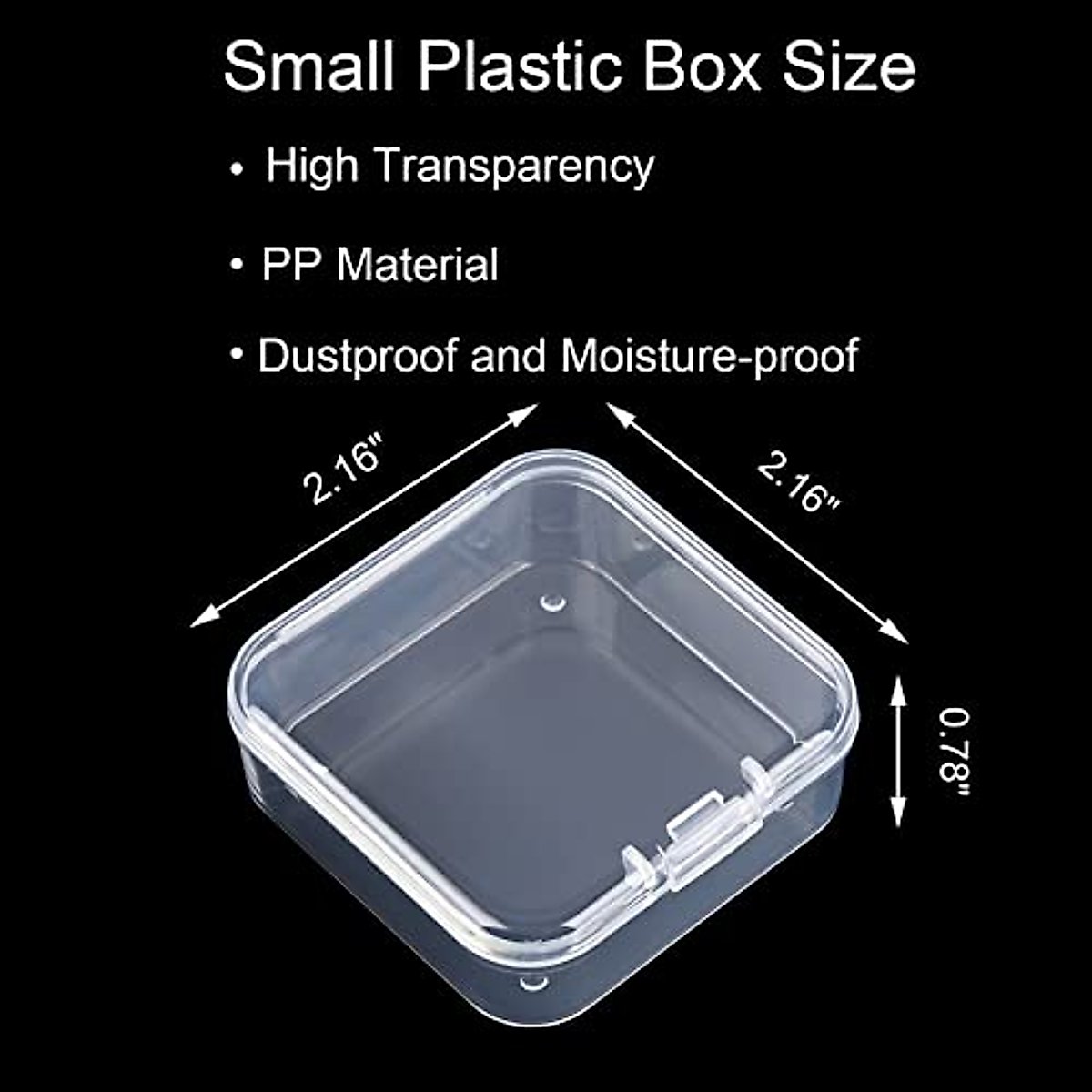 ZOQINI 28Pcs Bead Organizer and Storage Small Transparent Plastic Containers with Lids Large Craft Storage Box with Hinged Lid Stackable with Non-slip Design Store Screws Small Parts Jewelry Diamonds