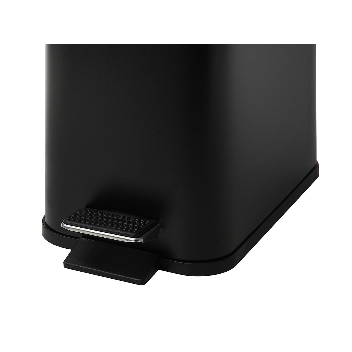 SunnyPoint 5 Liter / 1.32 Gallon Trash Can with Plastic Inner Buckets; Rectangle Bathroom, Office, Kitchen, and Bedroom Step On and Slow Close