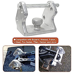 Trailer Hitch Lock, Trailer Lock with Pin, Aluminium Trailer Coupler Lock, Trailer Ball Lock Fits Over 2" to 2-5/16" Couplers, Heavy-Duty Trailer Tongue Lock, 1 Pack