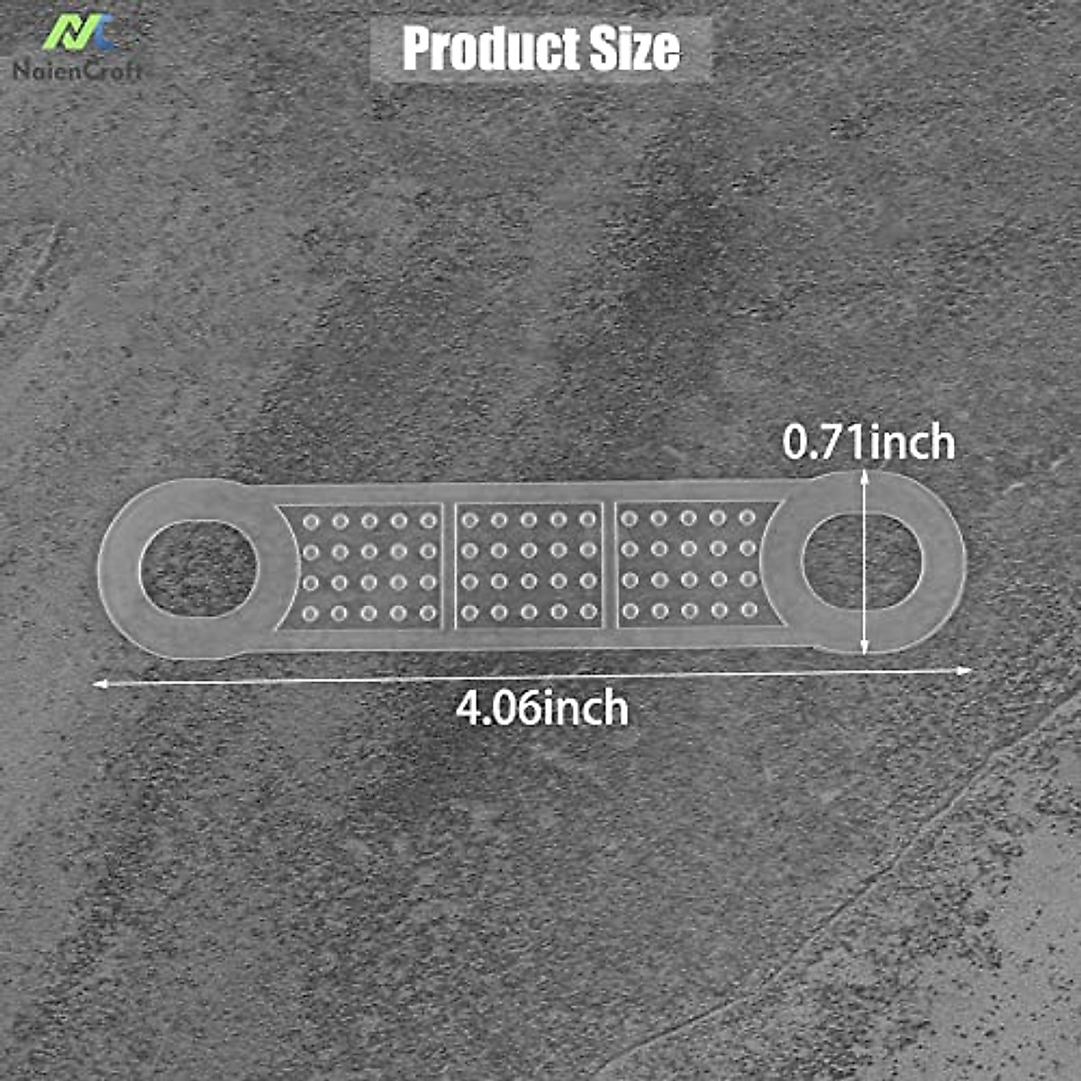 NaienCraft, Pack 100 Non-Slip Rubber Clothing Hanger Grips Silicone Shoulder Grip Clothes Hanger Strips for Wood and Plastic Hangers Hanging Accessories Clear