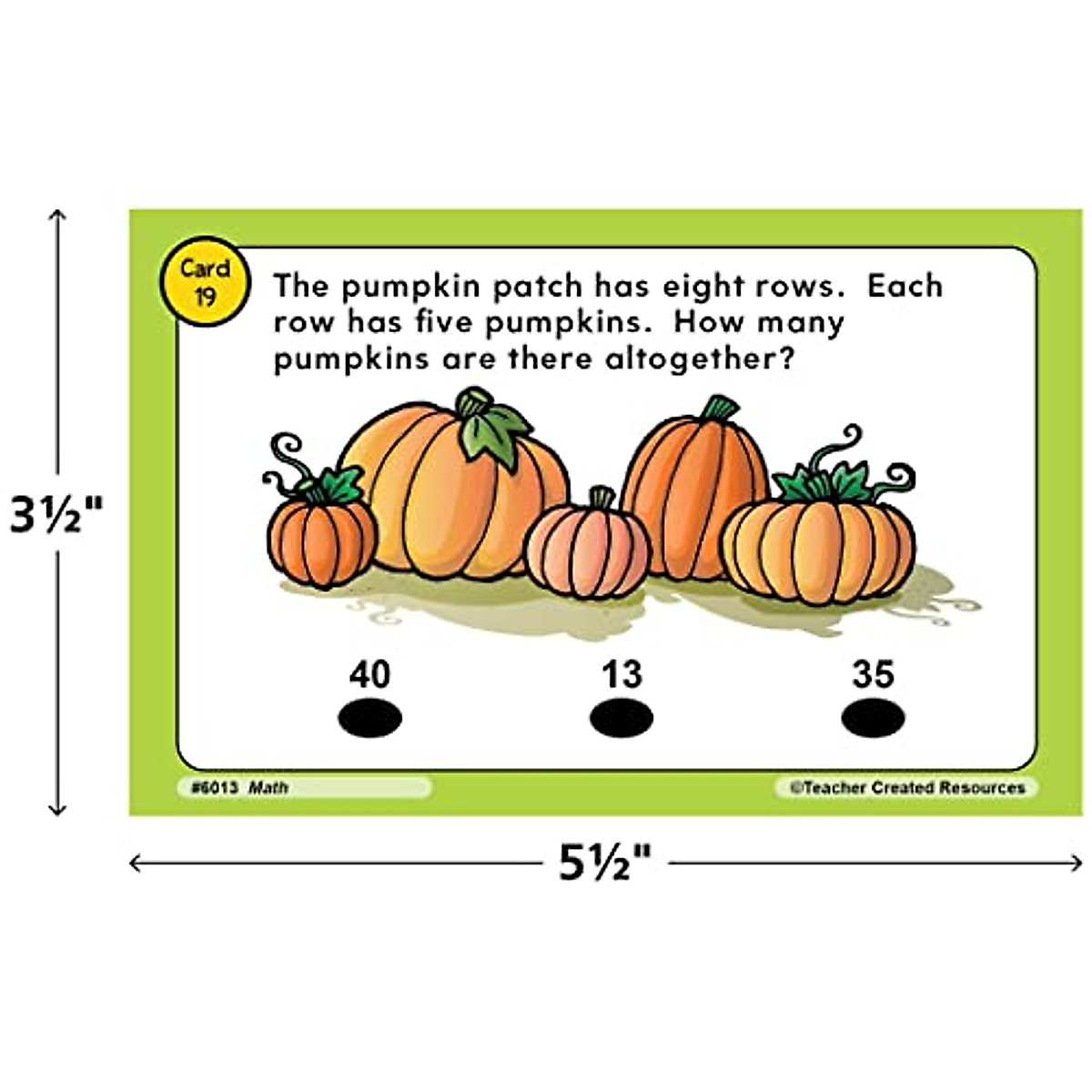 Teacher Created Resources Power Pen Learning Cards: Math (Gr. 3), 5.5", x 3.5", Multicolor