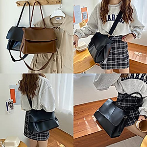 Hobo Bags For Women Leather Shoulder Purses Handbag Large Tote Bag Crossbody Two Kinds Of Straps