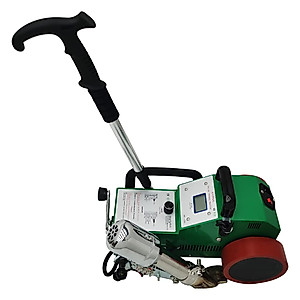 INTBUYING 1800W Automatic PVC Banner Welding Machine, Electric Heat Jointer Plastic Fabric Welder, Hot Air Edge Welder Kit for Advertising Cloth Banner Fabric PVC Roofing Seamless Splicing Machine