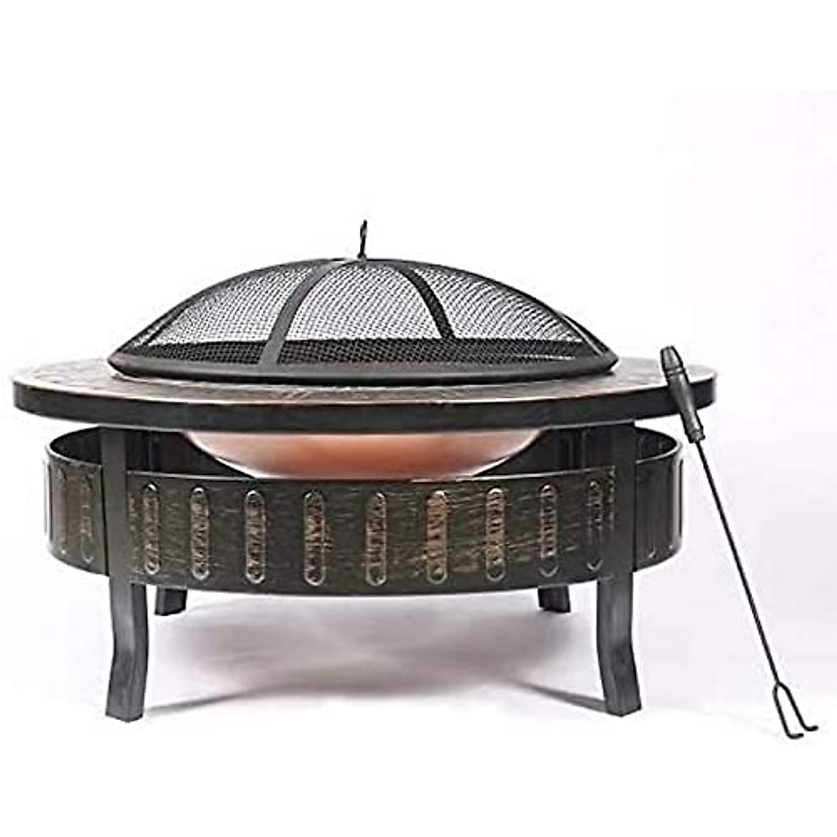 LEAYAN Garden Fire Pit Portable Grill Barbecue Rack Fire Pit Tables for Patio, BBQ Grill, Heat-Resistant Coating, Outdoor Entertainment, Campfire Pit with Cover BBQ Cooking for Camping Backyard