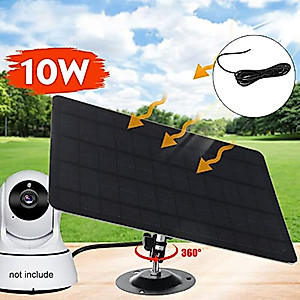 Outdoor Solar Panel, Uninterrupted Charging Solar Power Supply Panel Durable Waterproof 10W for RV