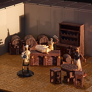 1" Hex Townsfolk Mini Fantasy Figures Set - 32 Unique Non Player Characters NPC - Nobility, Merchants, Peasants, Entertainers, Compatible w DND Dungeons Dragons Pathfinder RPG Games