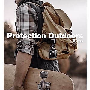 Dexnor Full-Body Shockproof Case for AirTag, Anti-Lost Protective Cover Airtag Holder Keychain with Key Ring & Carabiner for Keys, Luggage, Dog Cat Collar, Protector for Apple Air Tag (Black)