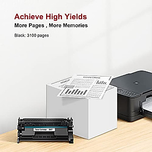 057 Black Toner Cartridge Compatible for Canon 057 057H CRG-057 Work with ImageCLASS MF445dw MF448dw LBP226dw LBP227dw MF449dw LBP228dw MF445 Laser Printer Ink (1 Black)