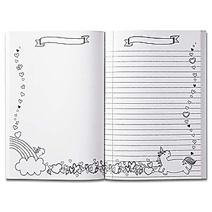Unicorn Journal and Sketchbook: Journal and Notebook for Girls - Composition Size (7.5"x9.75") With Lined and Blank Pages, Perfect for Journal, Doodling, Sketching and Notes