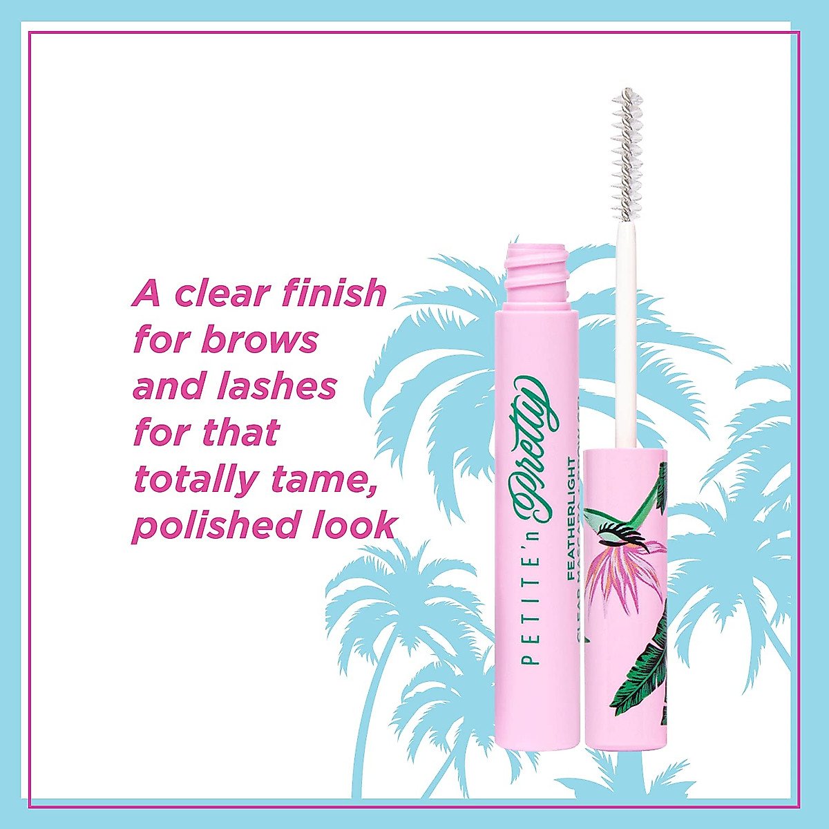 Petite 'n Pretty Featherlight Clear Mascara and Brow Gel - Makeup for Kids, Tweens and Teens - Dual Purpose Clear Finish for Brows and Lashes - Non-Toxic & Made in the USA