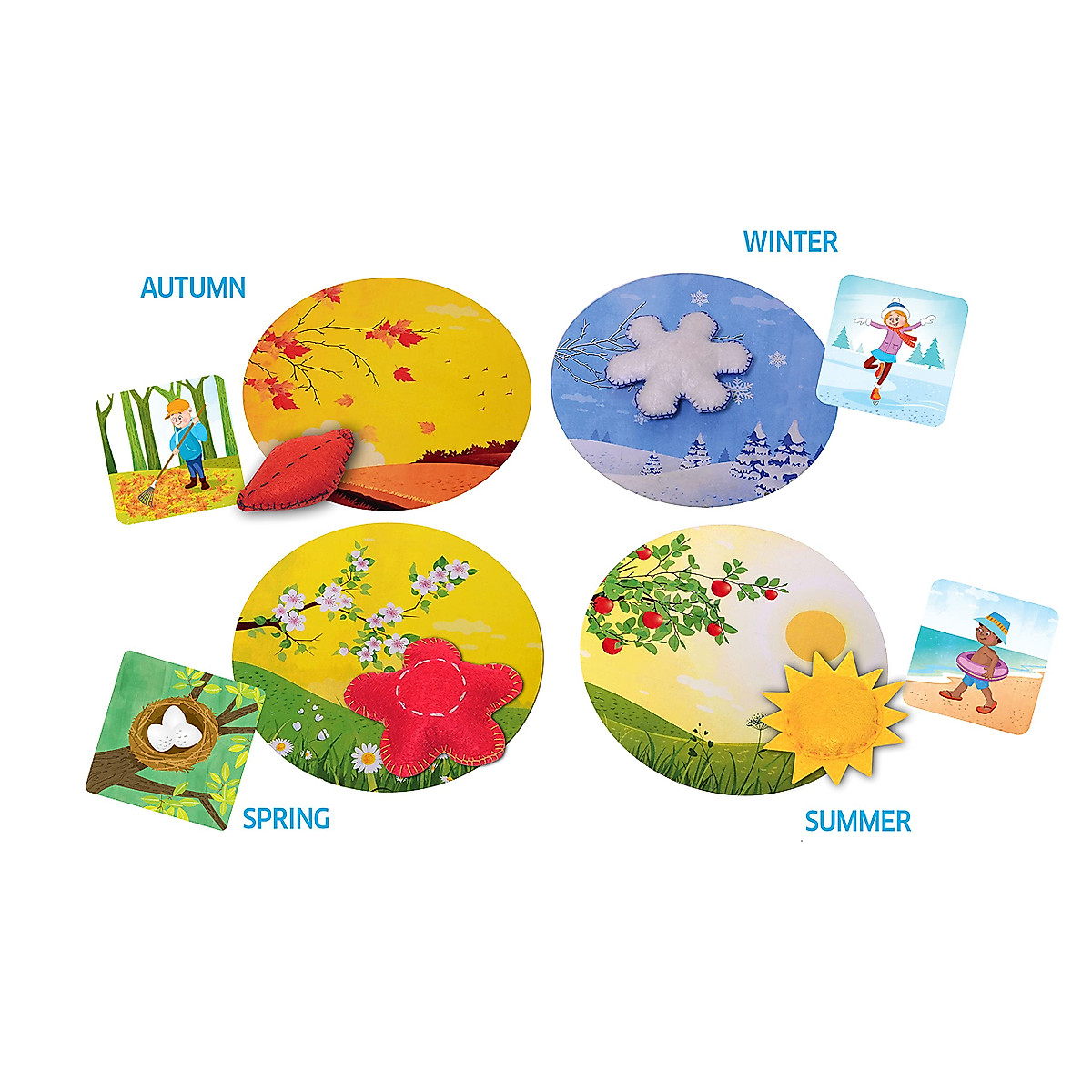 Chalk and Chuckles Season Wise Preschool Game, Fun Learning, Gifts for Boys and Girls Ages 3 to 6 Years