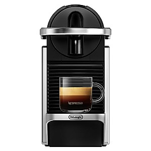 De'Longhi Nespresso Pixie EN127.S, Fully Automatic Coffee Machine, One-Button Coffee Machine with Multi-Function, Welcome Set Included, Compact Design, 19 Bar Pressure, 1260W, Silver