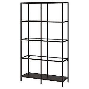 IKEA Vittsjö Shelf Unit, Black-Brown, Glass