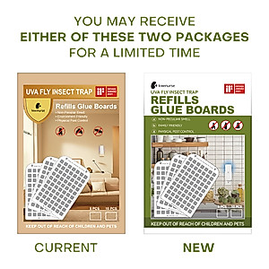 Kiwinurse Indoor Fly Trap Refill Glue Cards for UVLA1001 Indoor Fly Insect Trap - 10Pack, Single Sided Sticky