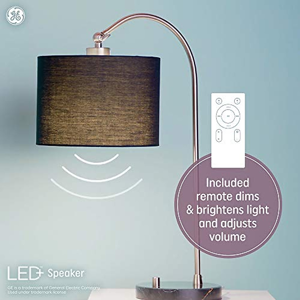 GE Lighting LED+ Speaker Indoor Floodlight Bulb, Soft White, Bluetooth Speaker, No App or Wi-Fi Required, Remote Included, BR30 Indoor Floodlight Bulb (1 Pack)