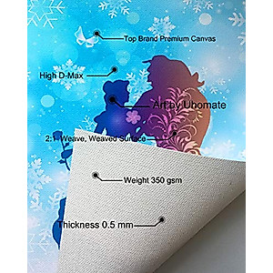 Uhomate Princess Belle Beauty and The Beast Beauty Beast Home Canvas Prints Wall Art Inspirational Quotes Wall Decor Living Room Bedroom Bathroom Artwork C019 (8X10)