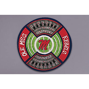 Magnolia Lane University of Mississippi Ole Miss Football Stadium Heavyweight Melamine Round Platter, 13.5-inch Diameter, Kitchen Accessories
