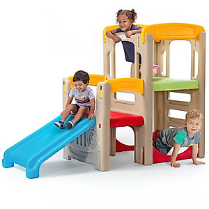 Simplay3 Young Explorers Adventure Climber - Indoor Outdoor Crawl Climb Drive Slide, Year-Round Playset for Children
